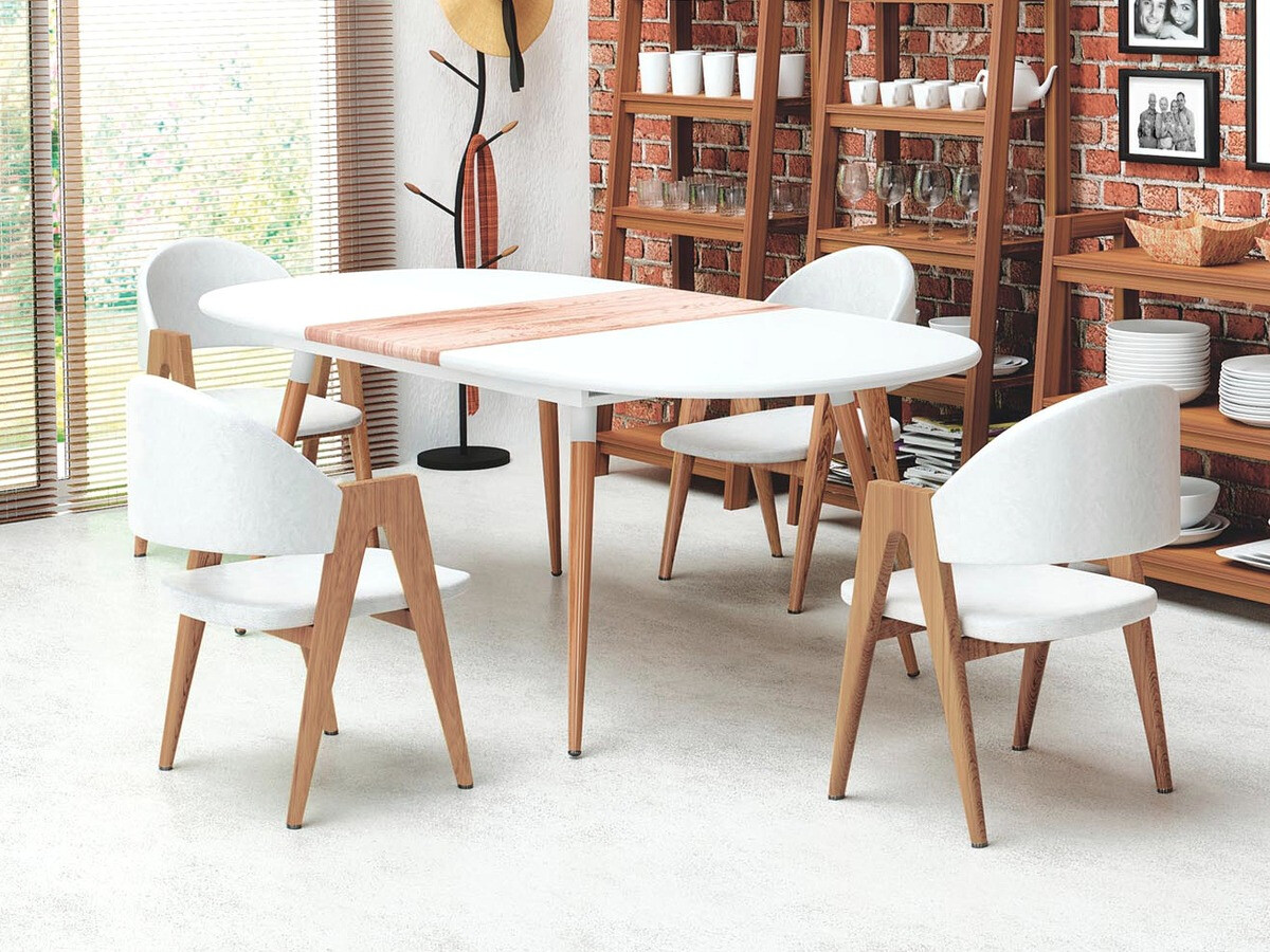 Blagovaonski setovi za dnevni boravak s ovalnom pločom