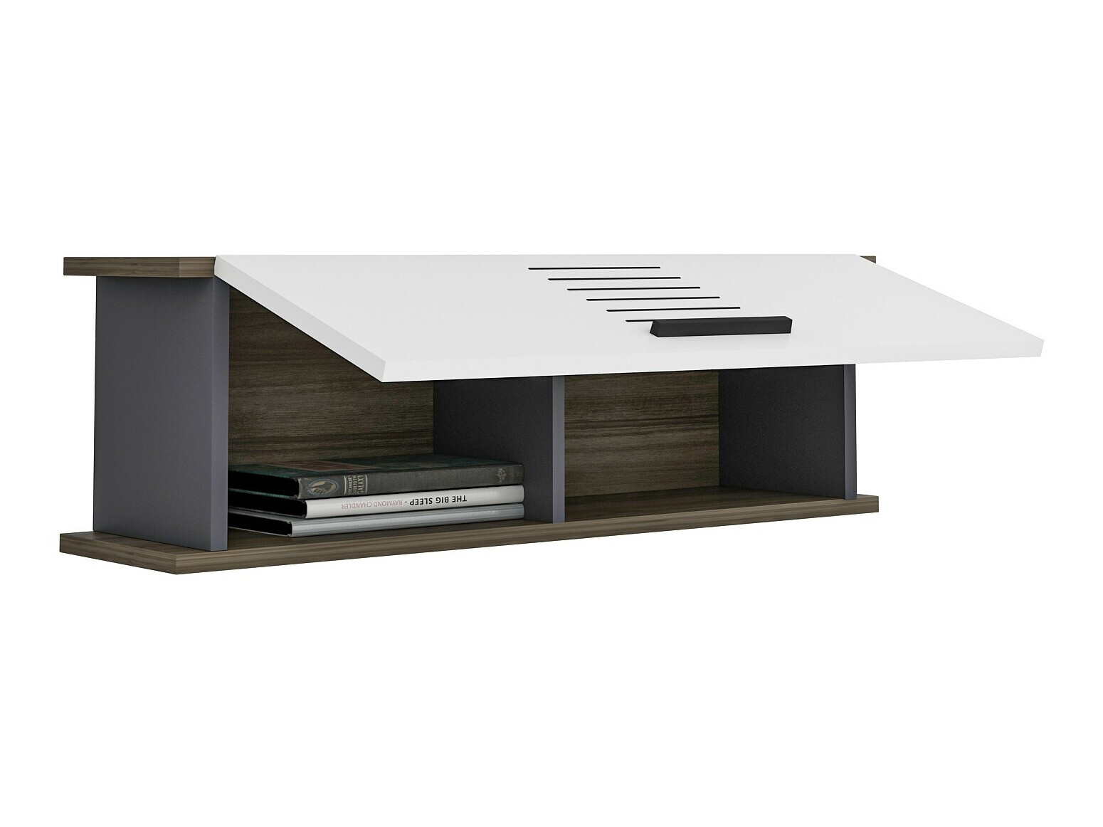 Zidna polica Kailua 1938 (Antracit + Orah) - Police | Namjestaj.hr