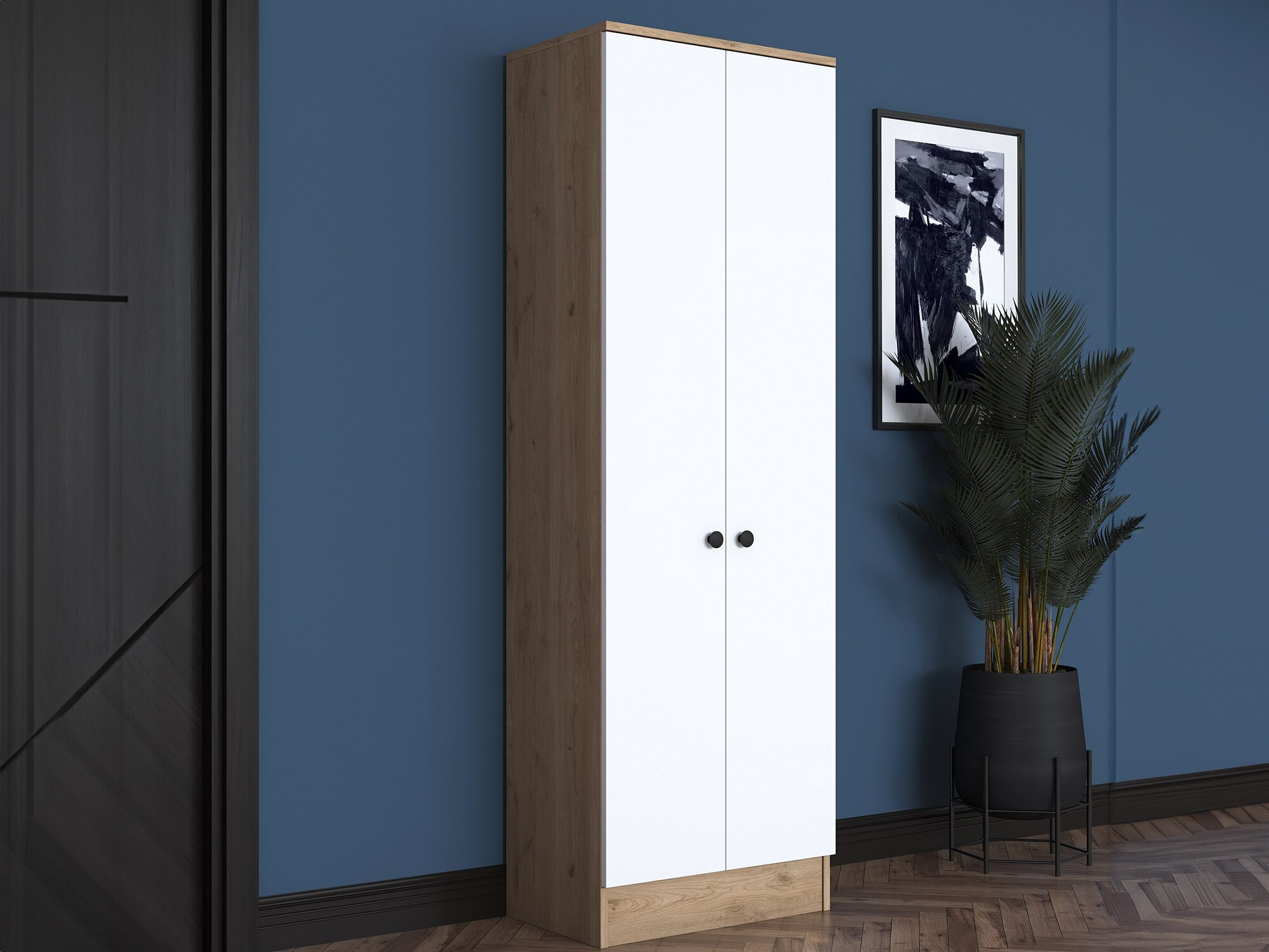 Ormar Asheboro 103 (Bijela + Orah) - Namještaj za hodnik | Namjestaj.hr