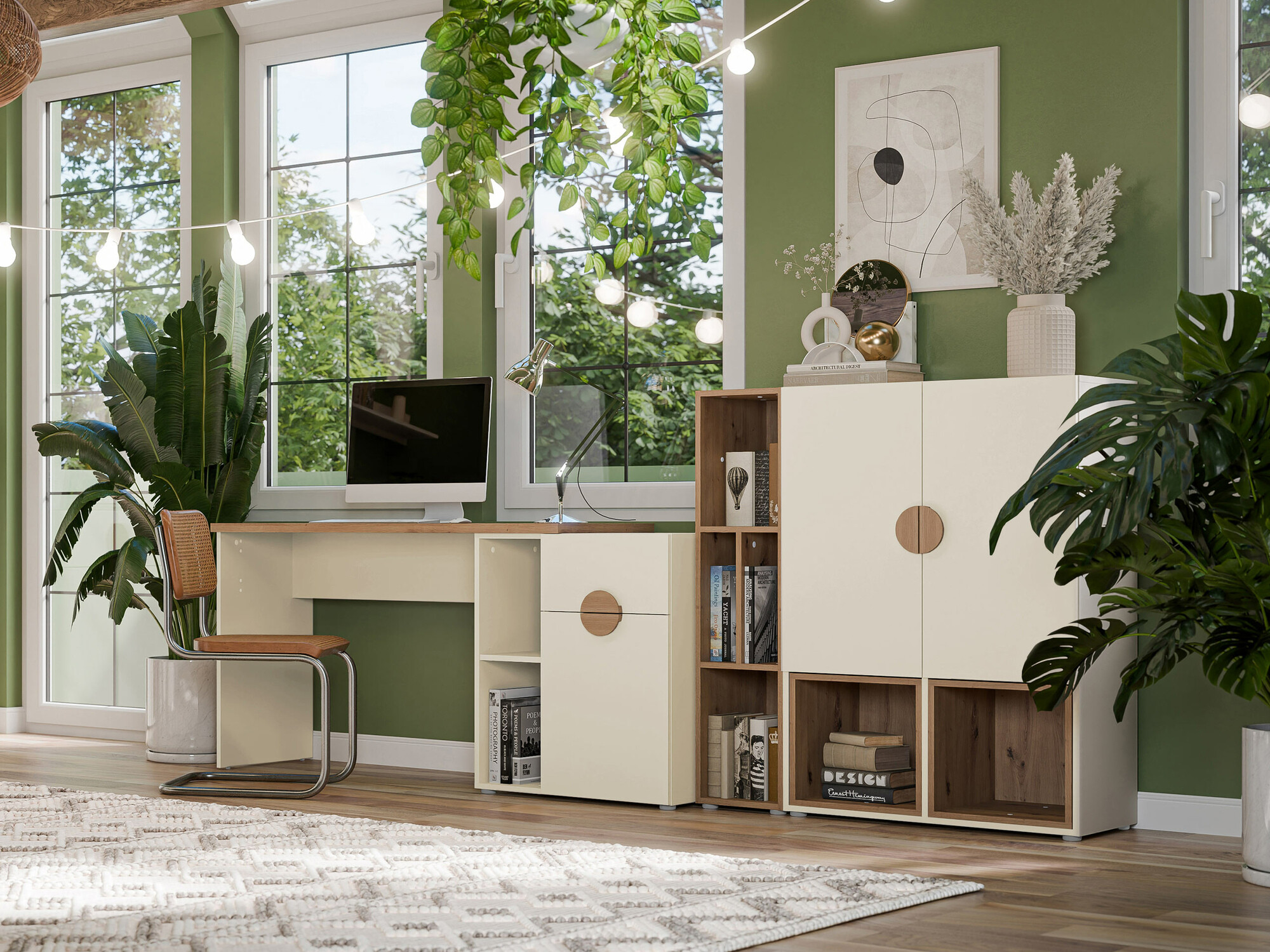 Ormarić Morsoru 105 (Beige + Artisan hrast) - Namještaj za dnevni ...