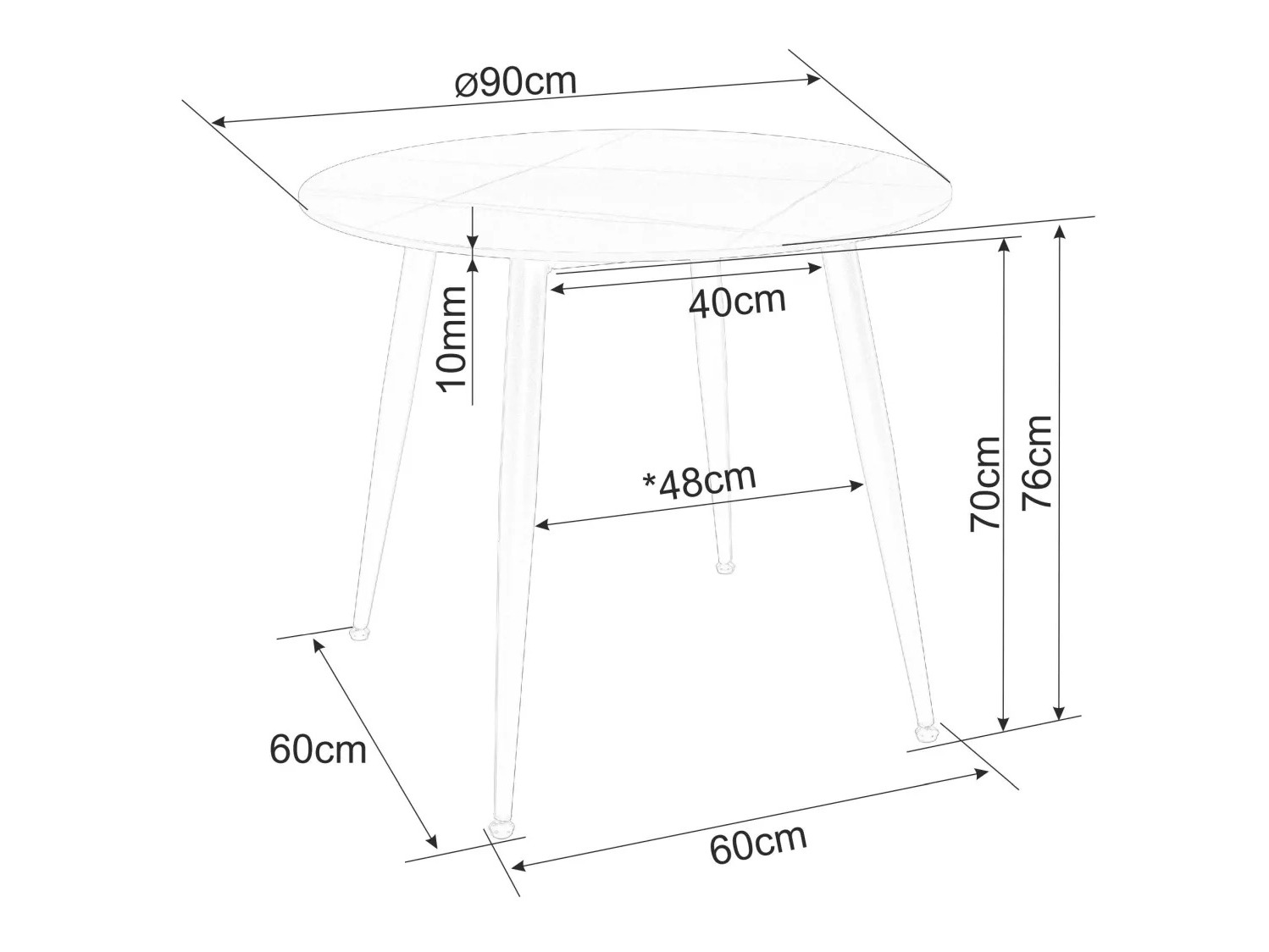 Stol Detroit 871 (Bijeli mramor) - Namještaj za dnevni boravak ...
